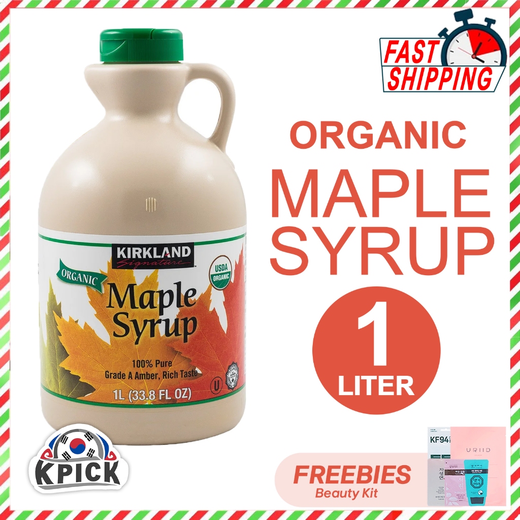 Kirkland Organic Maple Syrup Sweetener 100% Pure Grade A Amber Color ...