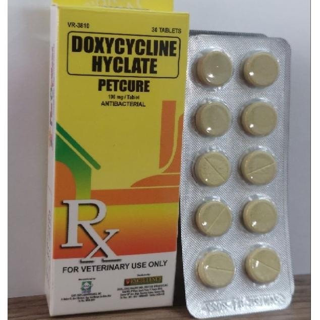 PETCURE Pet Options (Doxycycline Hyclate) for Dogs and Cats 100mg ...