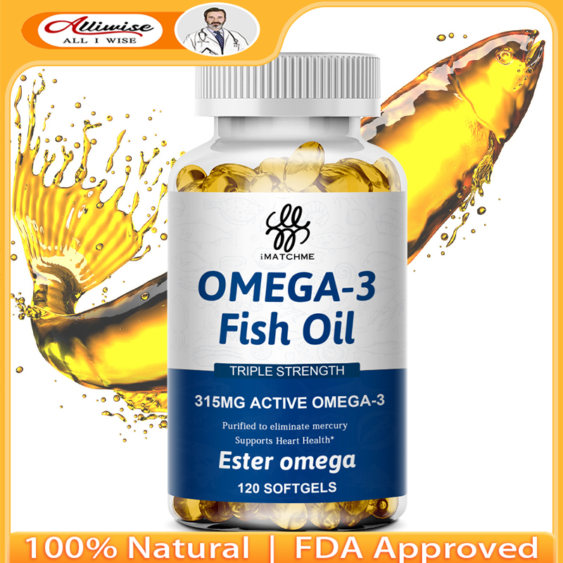 Deep-Sea Fish Oil OMEGA 3 Capsule&DHA & EPA Healthy Heart Relieve ...