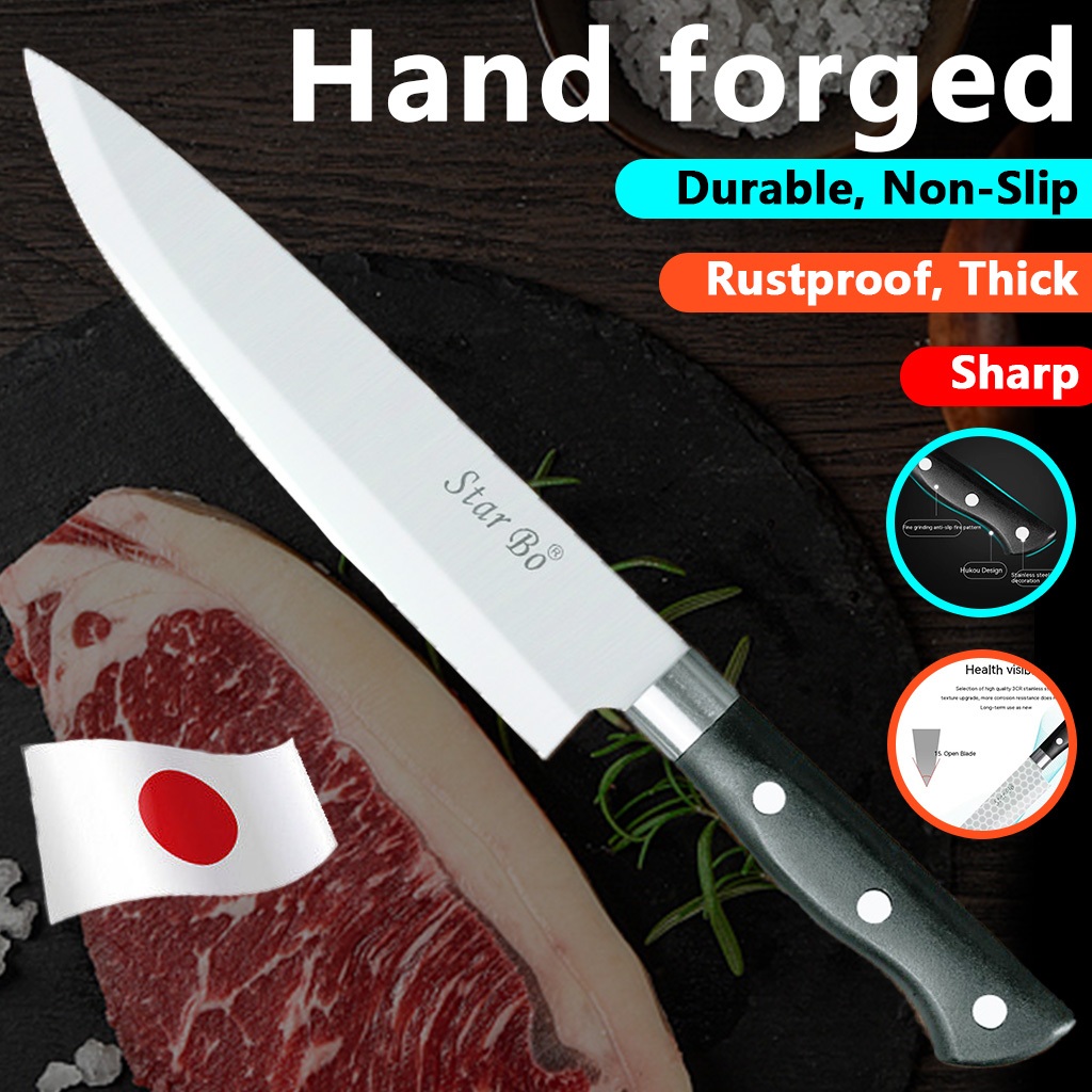 Tazaki Japanese Knife Original Stainless Steel Meat Knife Heavy Duty ...