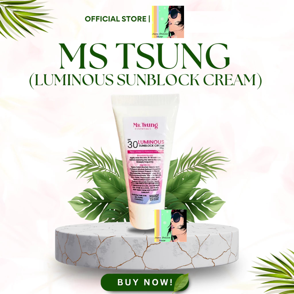 MS TSUNG ESSENTIALS Luminous SPF 30 Sunblock Cream (30g) | Shopee ...