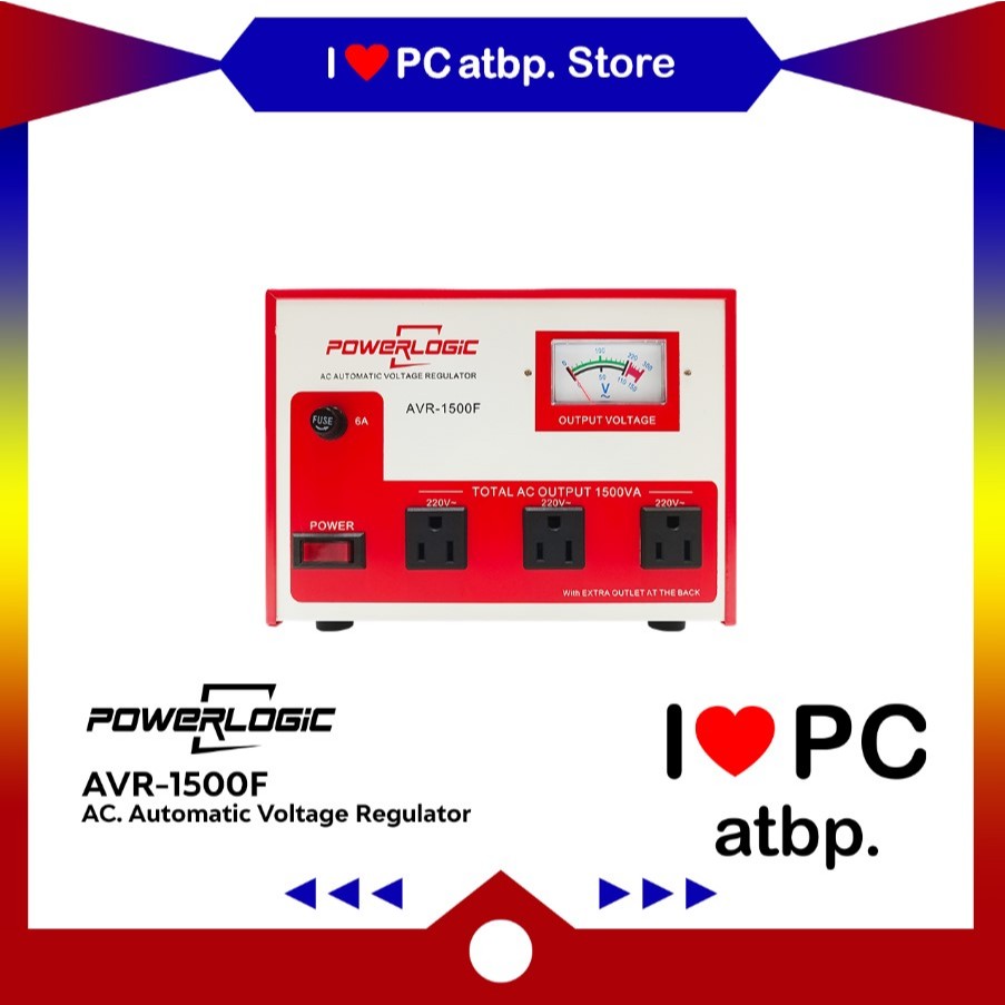 POWERLOGIC AVR-1500F (1500W AVR,50Hz-60Hz,Input 150-220V,Output 220Vac ...