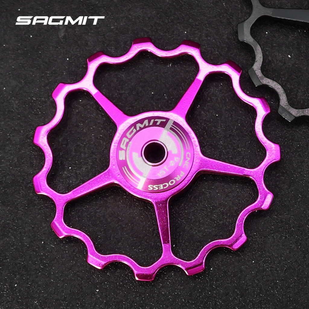 SAGMIT REAR DERAILLEUR 15T RD BEARING PULLEY FOR BIKE MTB RD PURPLE RED ...