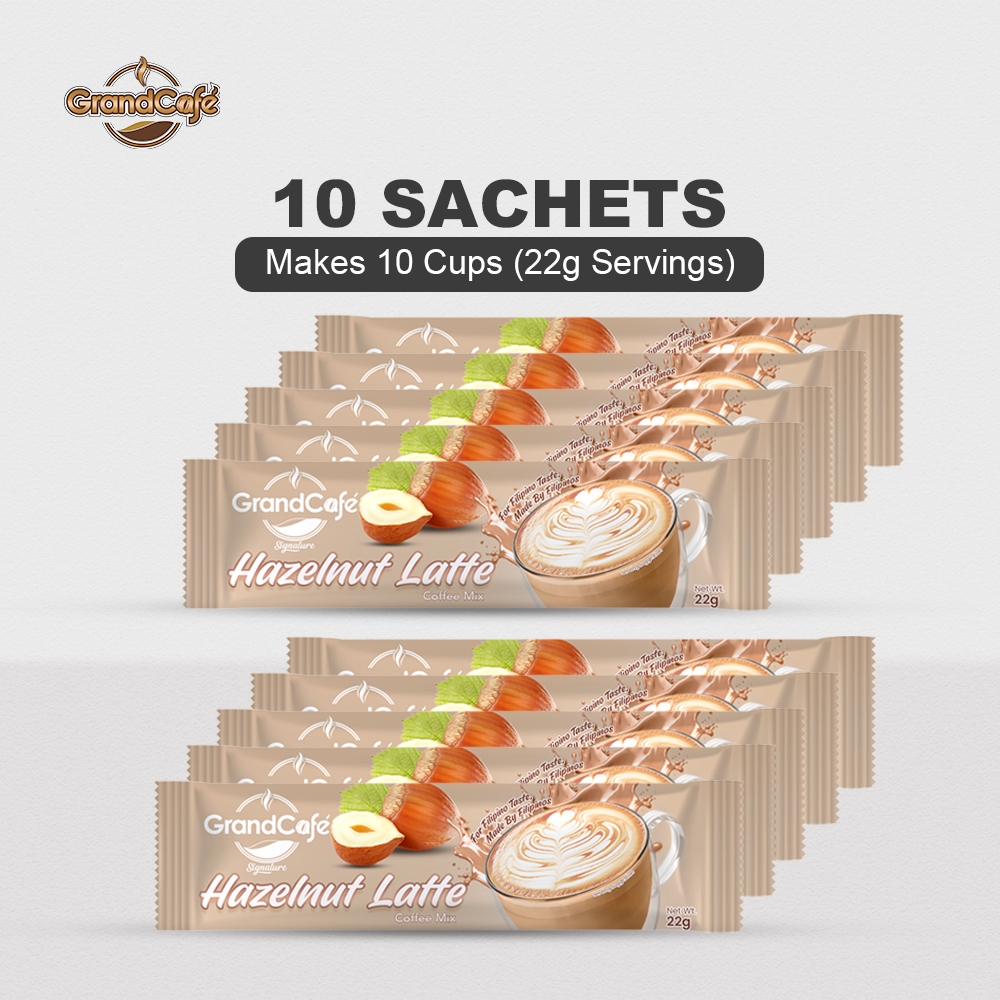 GrandCafe Hazelnut Latte Single Pack 22g x 10 sachet | Shopee Philippines