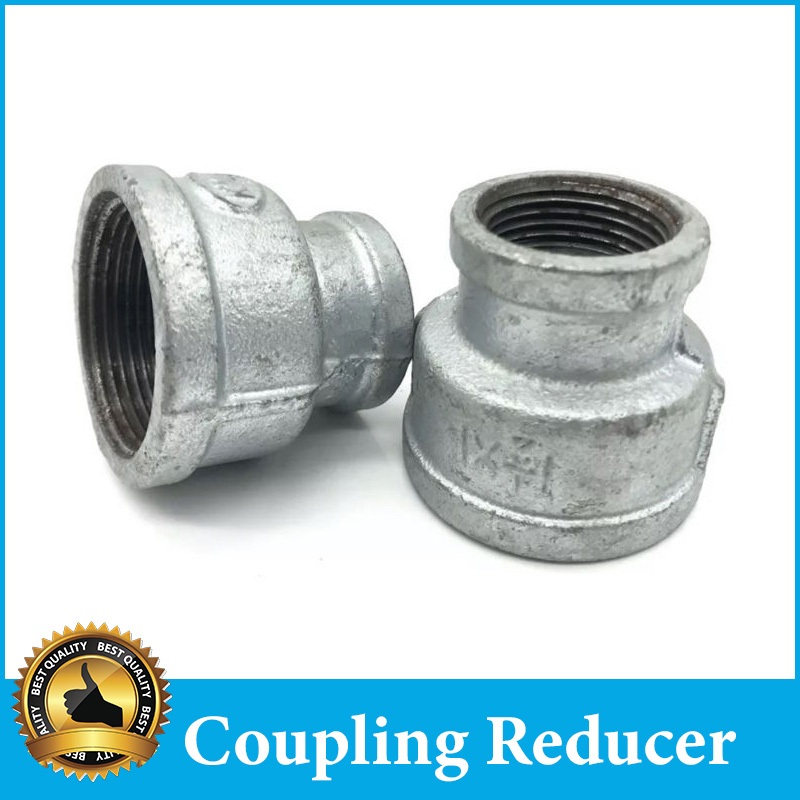 Mech Galvanized Iron (GI) Coupling Reducer 3/4"x1/2"-3/4"x2" 1/2"x1-1/2"x2" Schedule 40 Per ...