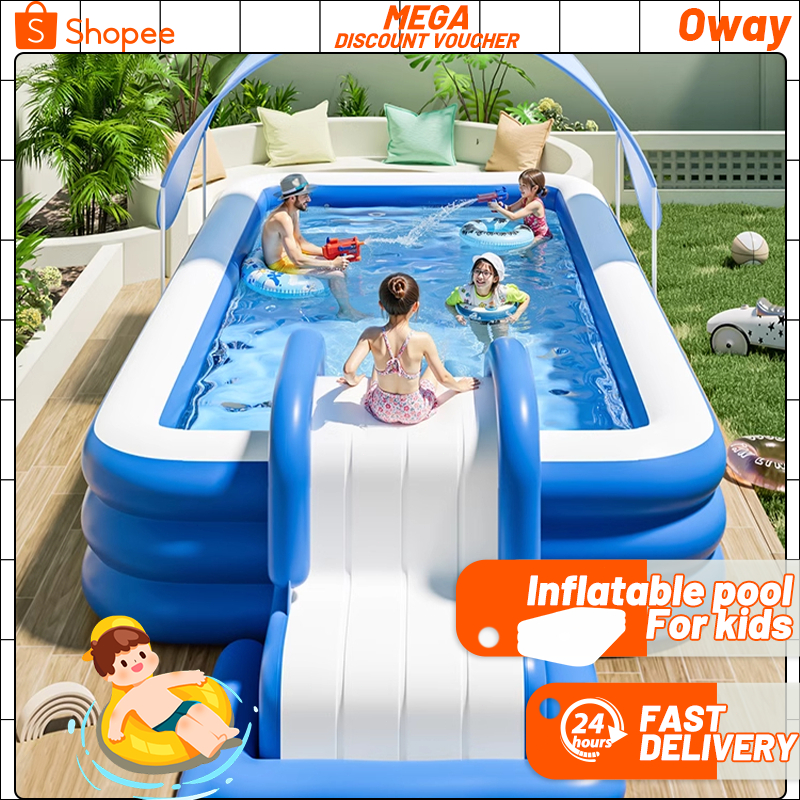 Inflatable Swimming Pool for Kids With Air Pump Portable for Adult ...