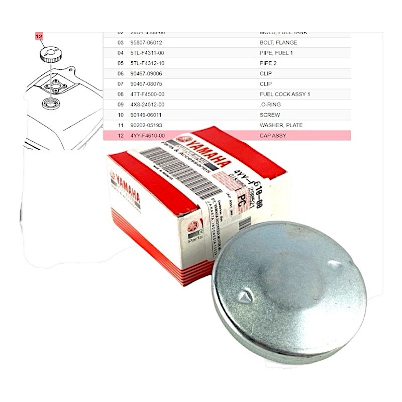 GAS TANK CAP COVER MIO ALL MODEL/SNIPER 150/ AEROX/ GEAR/FAZZIO 4YY ...