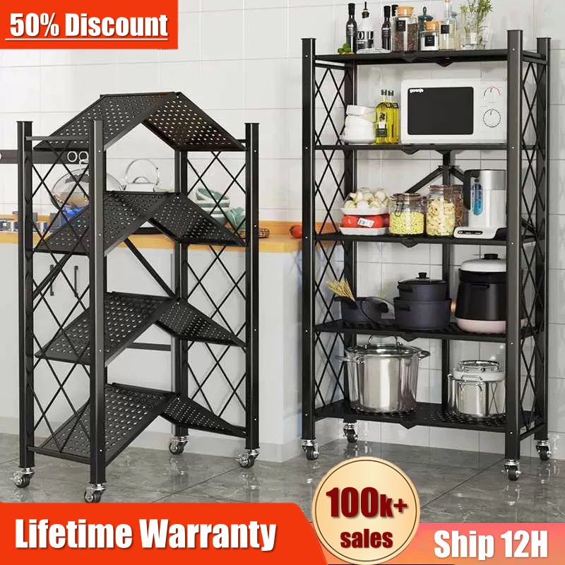 Folding Storage Rack Multifunction Heavy Duty Storage Stainless Steel ...
