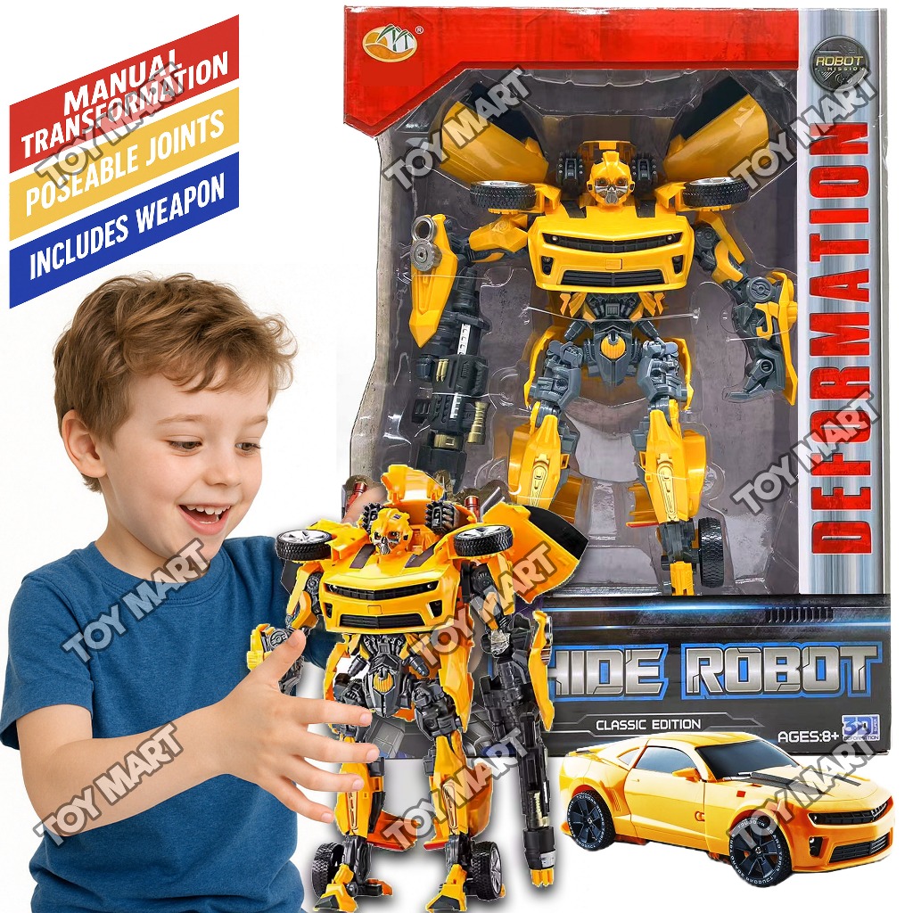 Big Transformer Action Figure Deformation Robot for Children Light ...