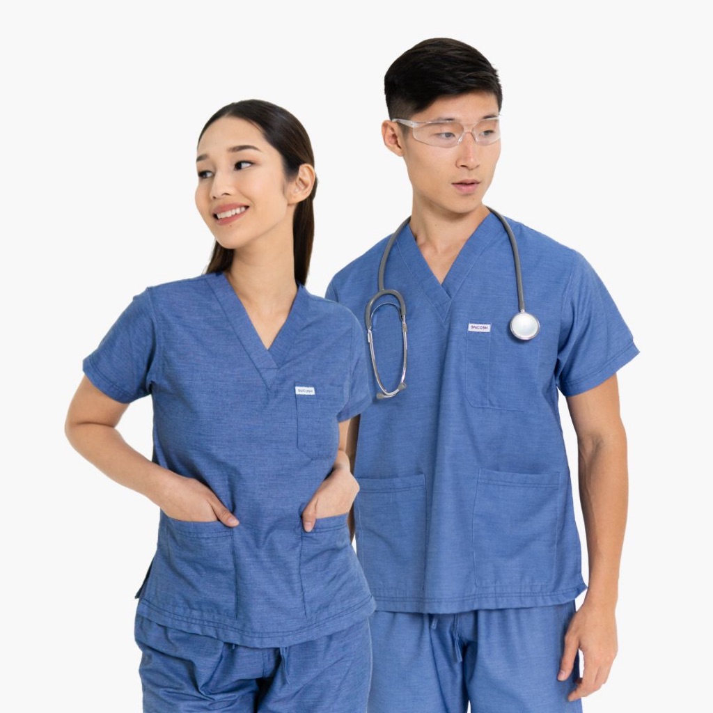 Snicosh Denim Scrubs Suit Set | High Quality Cotton | Shopee Philippines