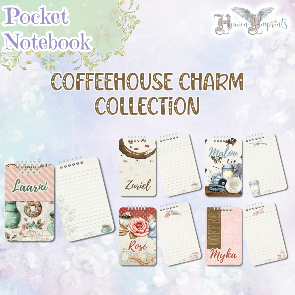 Pocket Notebook | Personalized Notebook - Coffeehouse Charm Collection ...