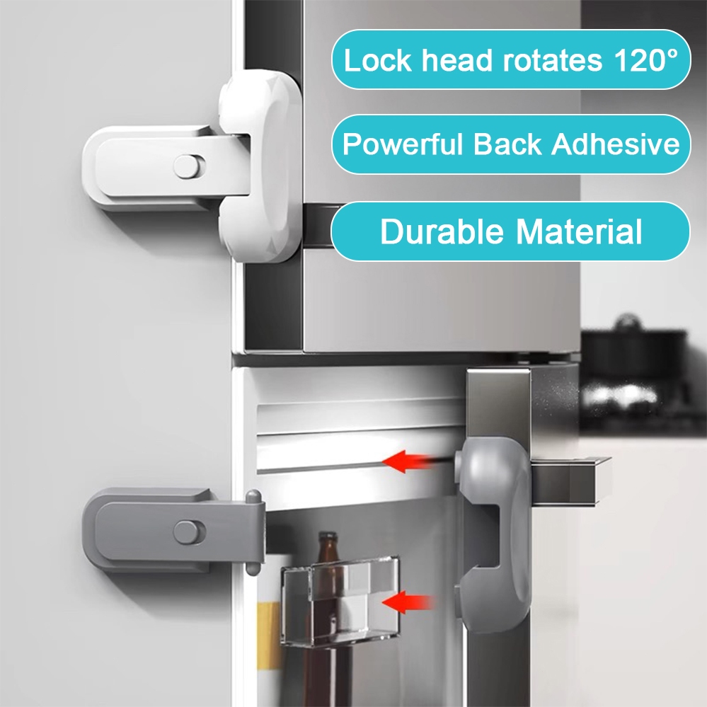 3PCS Baby Safety Cabinet Locks Child Safety Lock Refrigerator Door ...