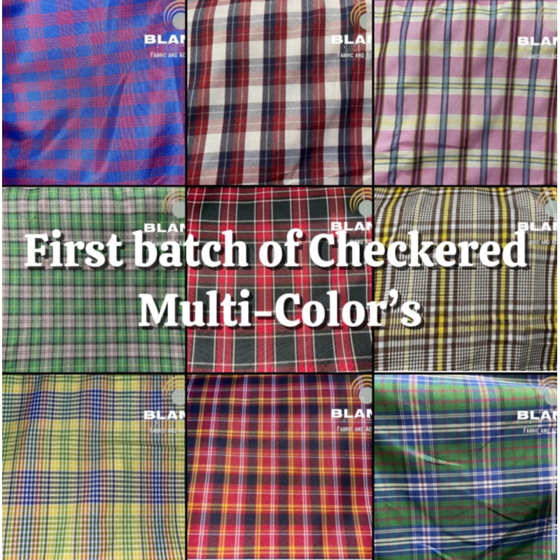 CHECKERED MULTI-COLOR FABRIC FOR SCHOOL UNIFORM (SOLD PER ROLL) 60 ...
