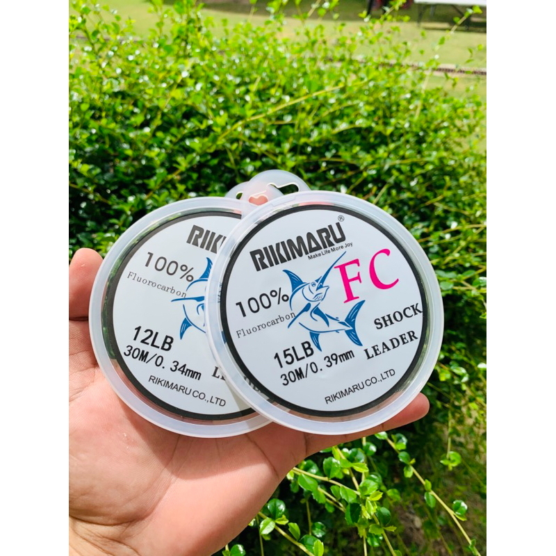 RIKIMARU "Tuna Pure Fluoro" 100% Fluorocarbon 30m Rice White Shock ...