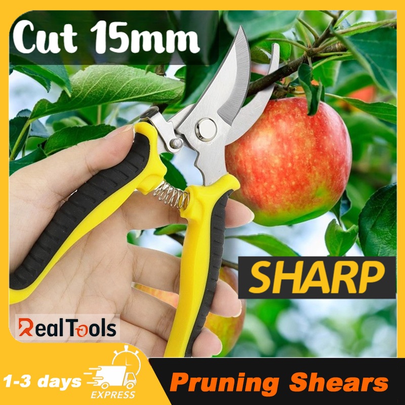 Pruning Shears Heavy Duty Garden Scissor Plant Cutter Branch Cutter Stainless Steel Plant ...