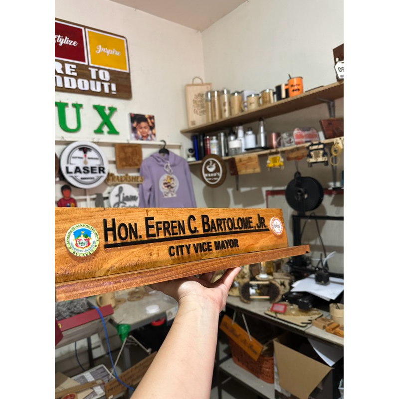 Wooden table name plate | Shopee Philippines