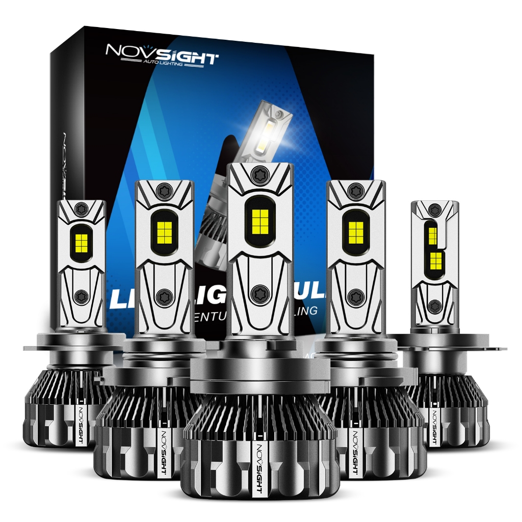 Novsight LED Car Headlight T2 H4 H7 H11 HB3 HB4 160W/ A pair 33000LM ...