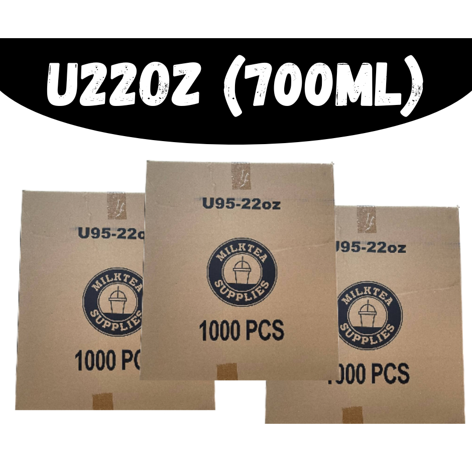 [1000pcs]1 box of U cups 22oz(700ml) 95mm, pp cups for milk tea coffee ...