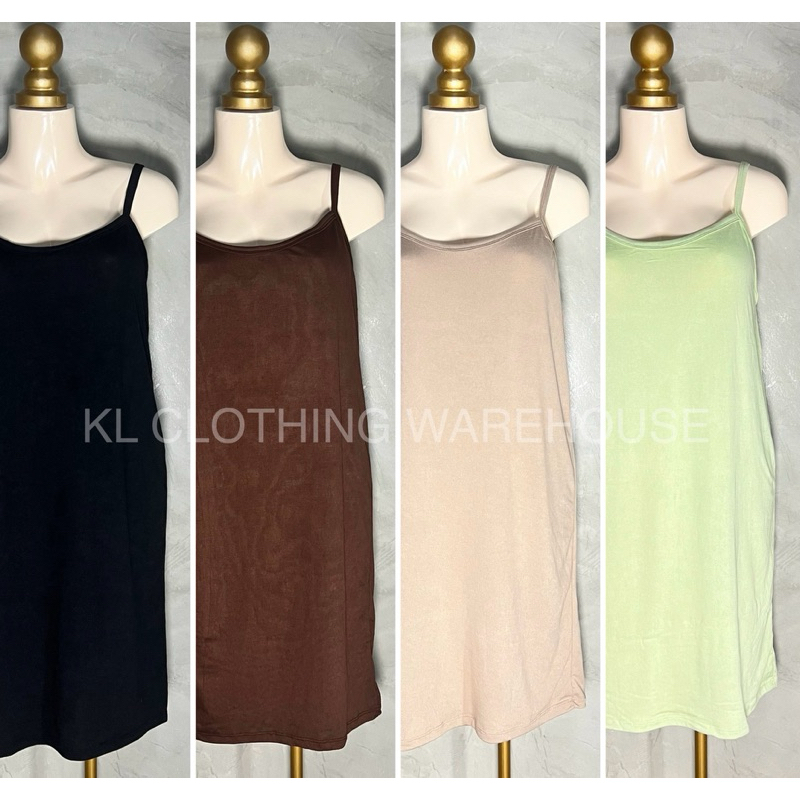 KAMISON DASTER PLUS SIZE LARGE-2XL PLAIN Spaghetti Dress Pambahay ...