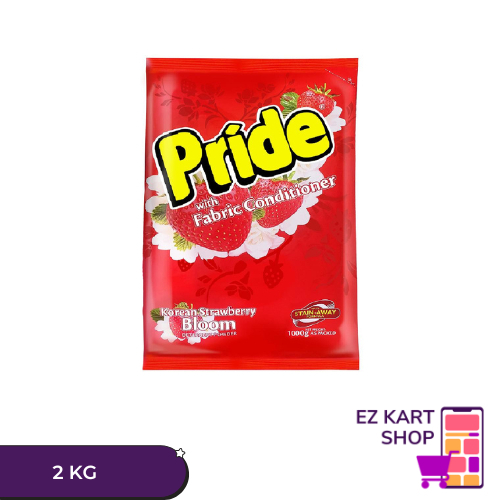 PRIDE DETERGENT POWDER KOREAN STRAWBERRY BLOOM 2KG WITH FABRIC ...