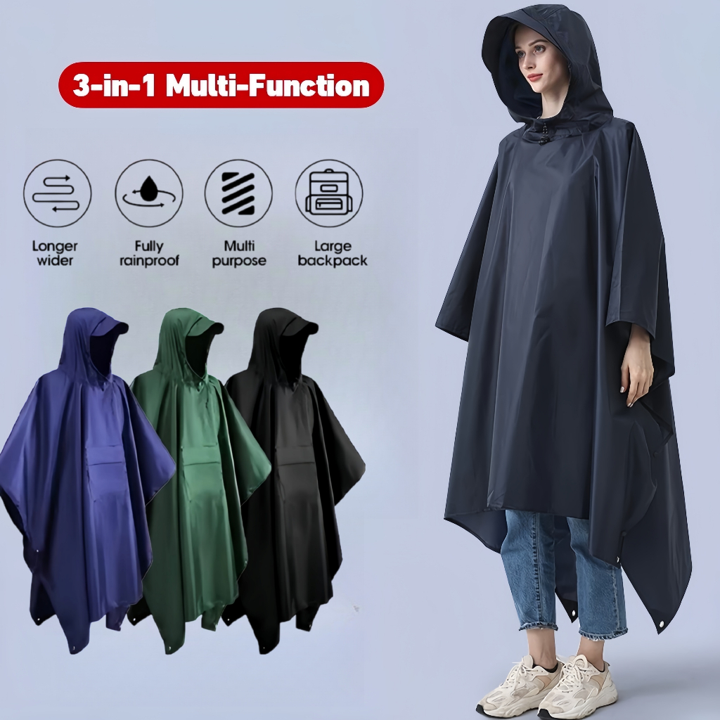Multifunction Waterproof Raincoat Rain Coat Men Women Raining Poncho ...