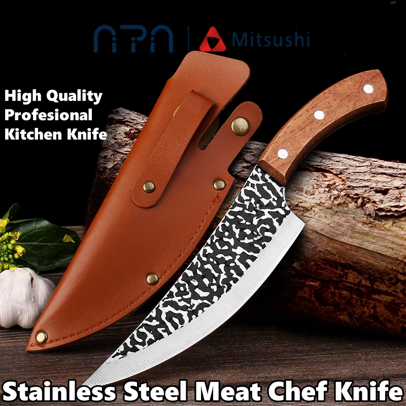 Nipiin Japanese Damascus Kitchen Knife Meat Professional Chef ...
