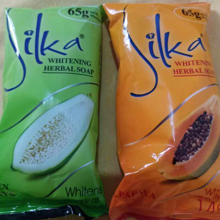 Silka Papaya Whitening Herbal Soap 65g Green and Orange (Choose Variation) | Shopee Philippines