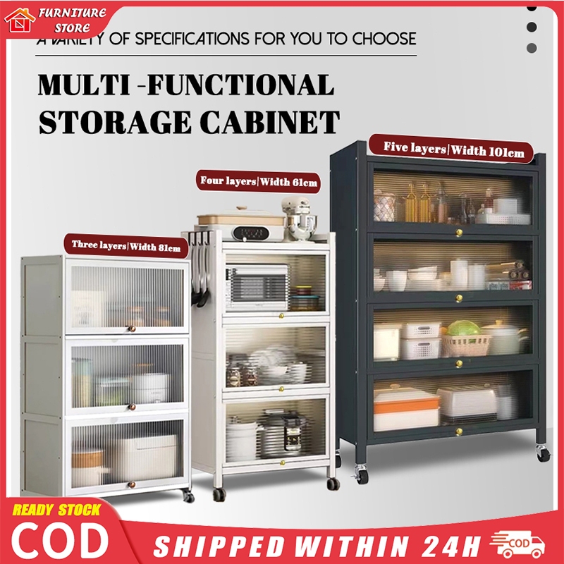 Flip Top Storage Box Kitchen Storage Cabinet Clothing Foldable with ...
