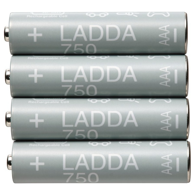 ikea Ladda Rechargeable battery, HR03 AAA 1.2V, 750mAh | Shopee Philippines
