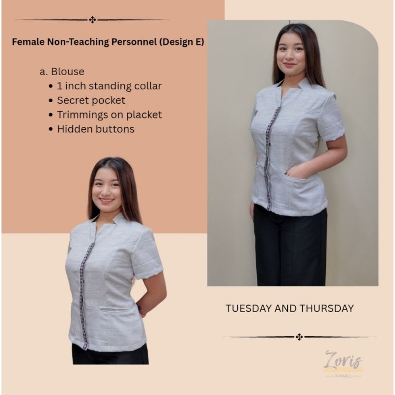DepEd 2025 Female Non Teaching Uniform RTW ready to wear (Tuesday ...
