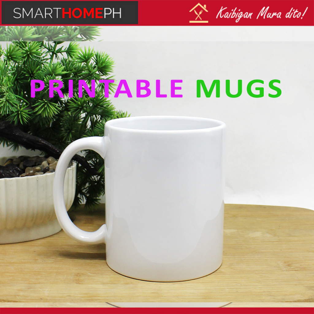 Printable White Coffee mugs Designable Customable mugs (7102-PRINTABLE ...