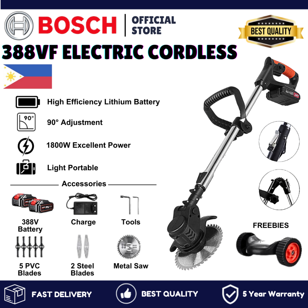 【24H Ship】Grass Cutter 388V Style Powerful Adjustable Cordless Electric ...