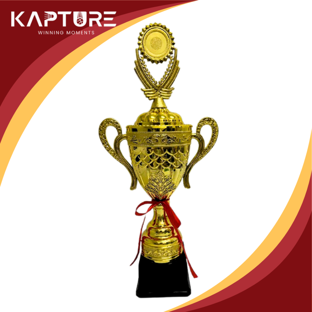 Trophy Award – Gold Coated (Scale Pattern with Peacock Feather Design ...
