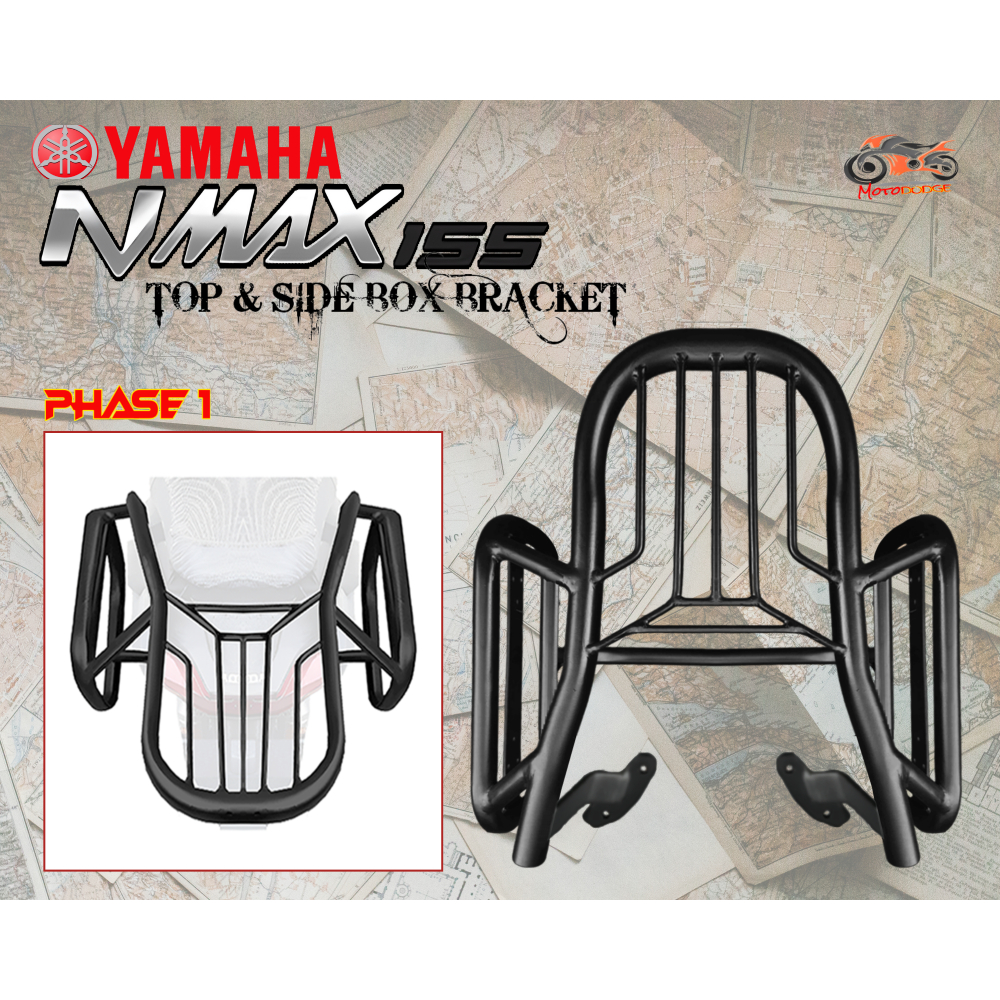 YAMAHA NMAX 155 ( V1 | V2 | V3 ) - HEAVY DUTY TOP & SIDE BOX BRACKET ...