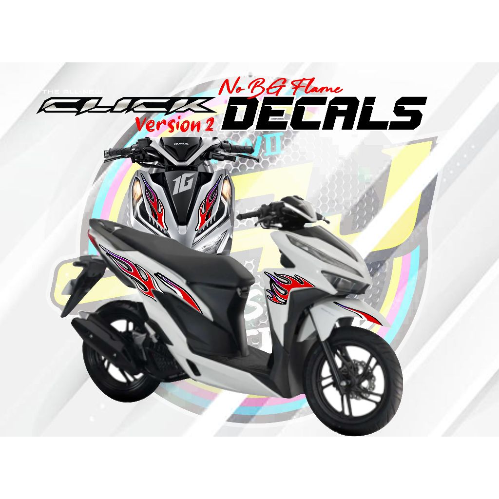 Honda Click Version 2 No BG decals Sticker | Shopee Philippines