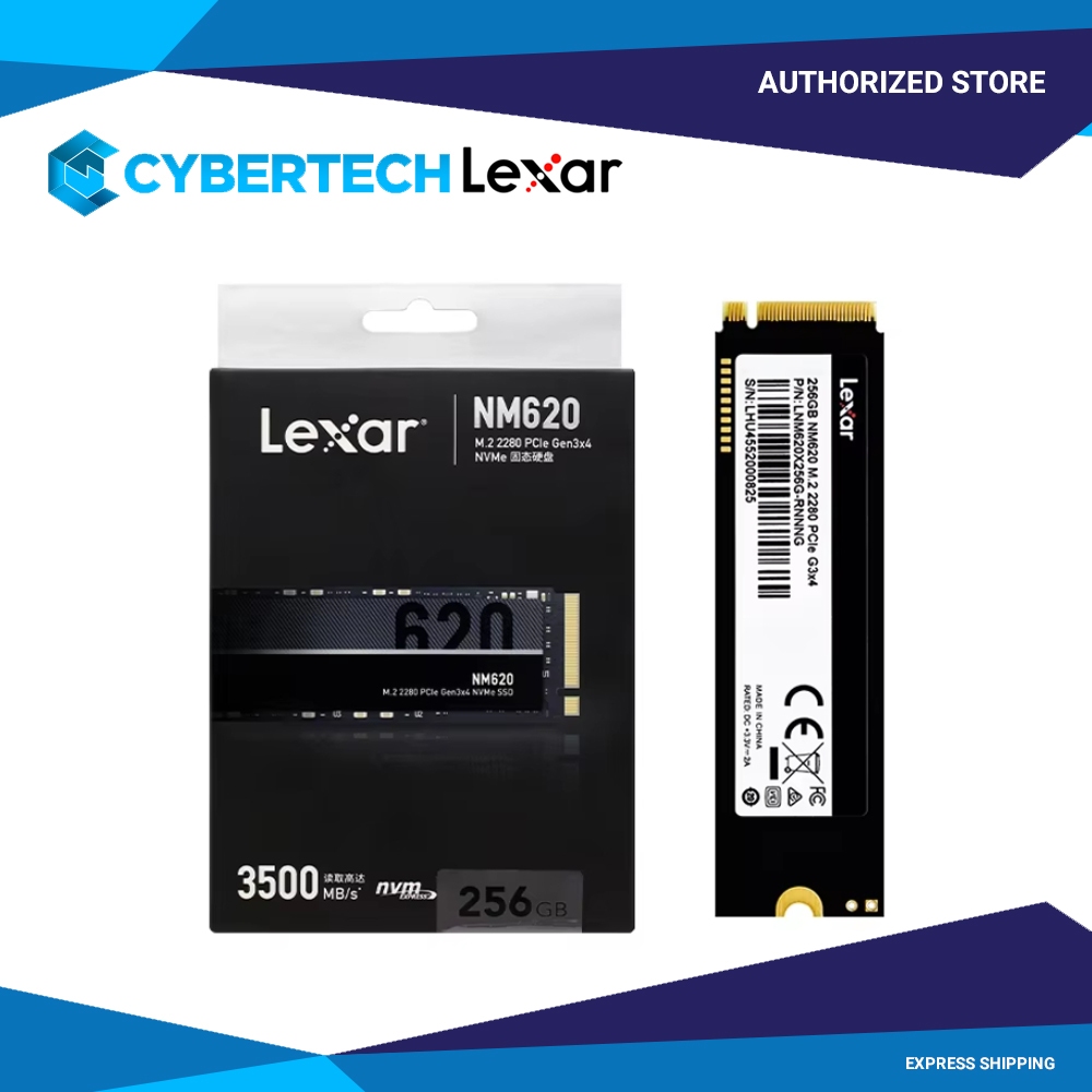 Lexar NM620 256GB 512GB 1TB 2TB M.2 2280 Gen 3x4 NVMe SSD Solid State ...