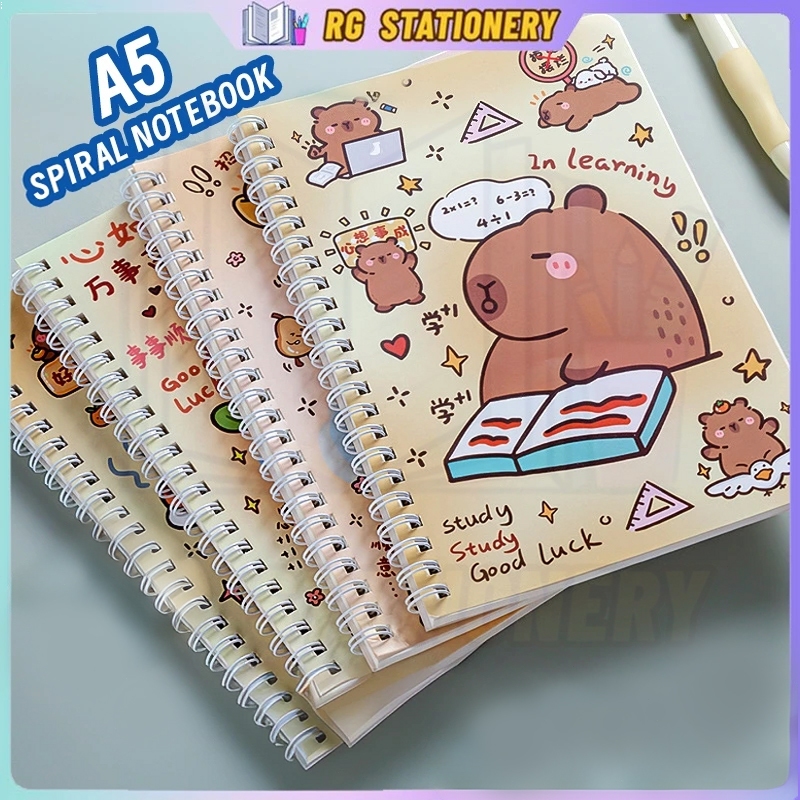 Spiral Notebook A5 Thick 60 Sheets 1PC Notebook Student Line Hardbound ...