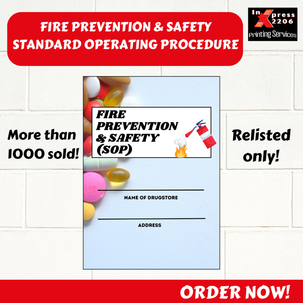 FIRE PREVENTION AND SAFETY SOP FOR PHARMACY DRUGSTORE BOTIKA | Shopee ...