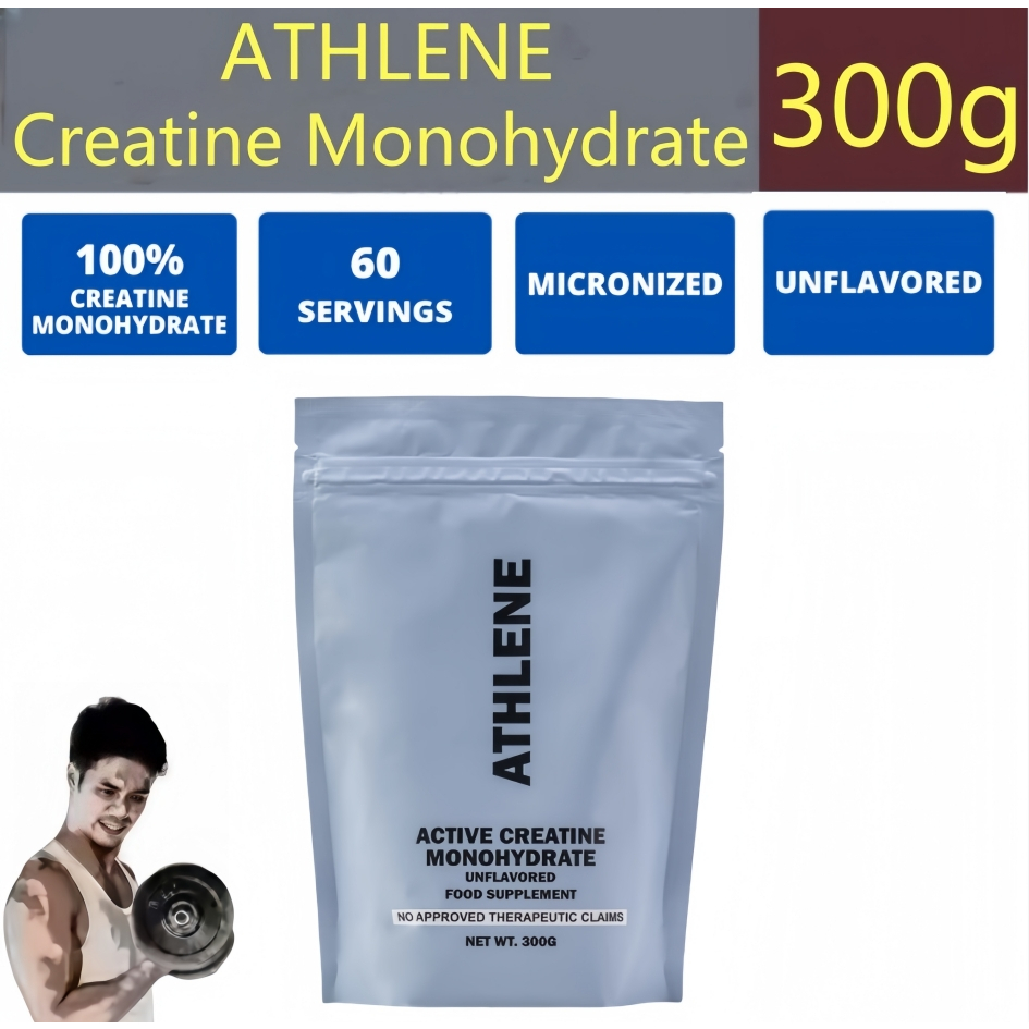 ATHLENE Creatine Monohydrate Powder 300g 60 Servings,Mu scle Growth ...