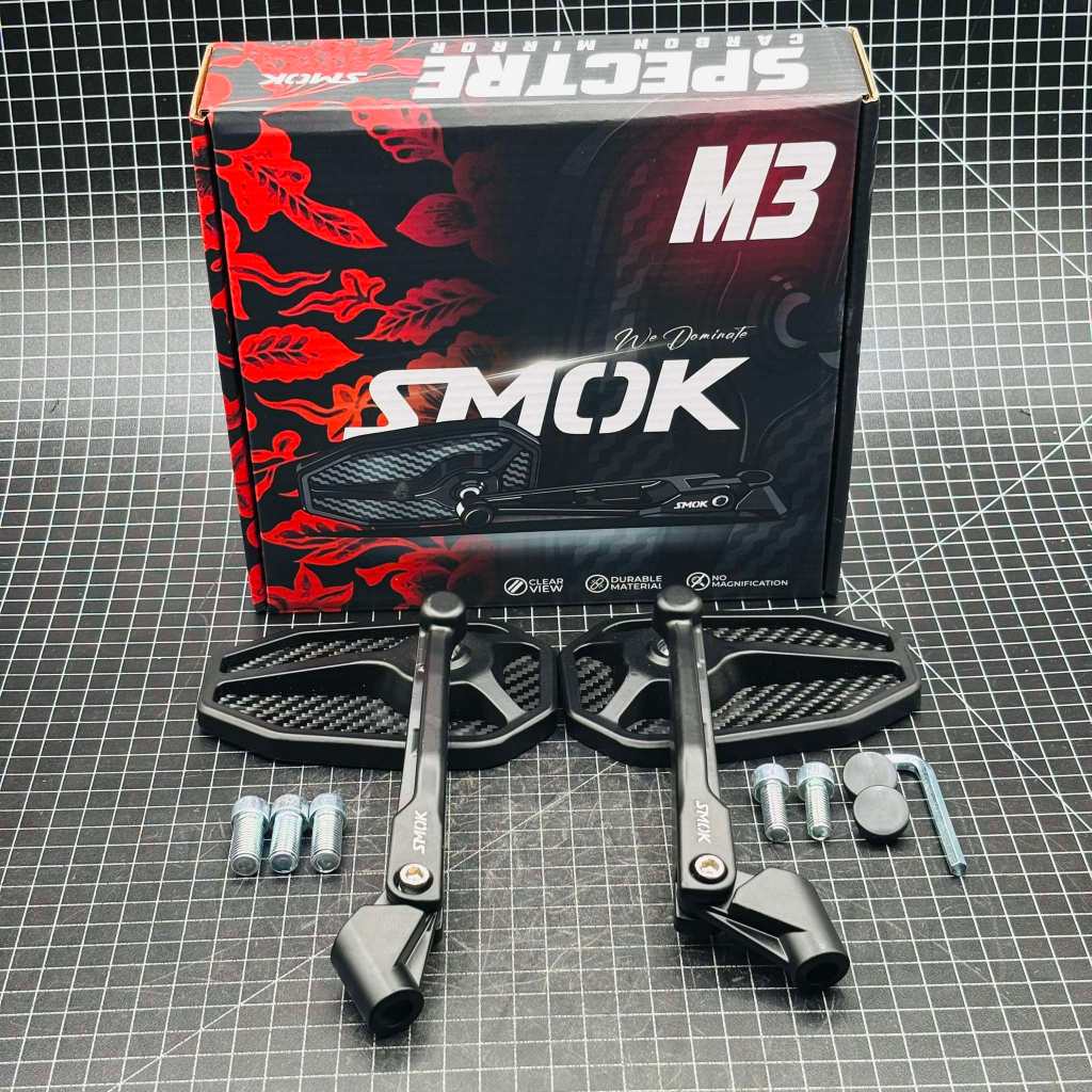 SMOK CNC SPECTRE M3 CARBON TYPE SIDE MIRROR SET (RED) | Shopee Philippines