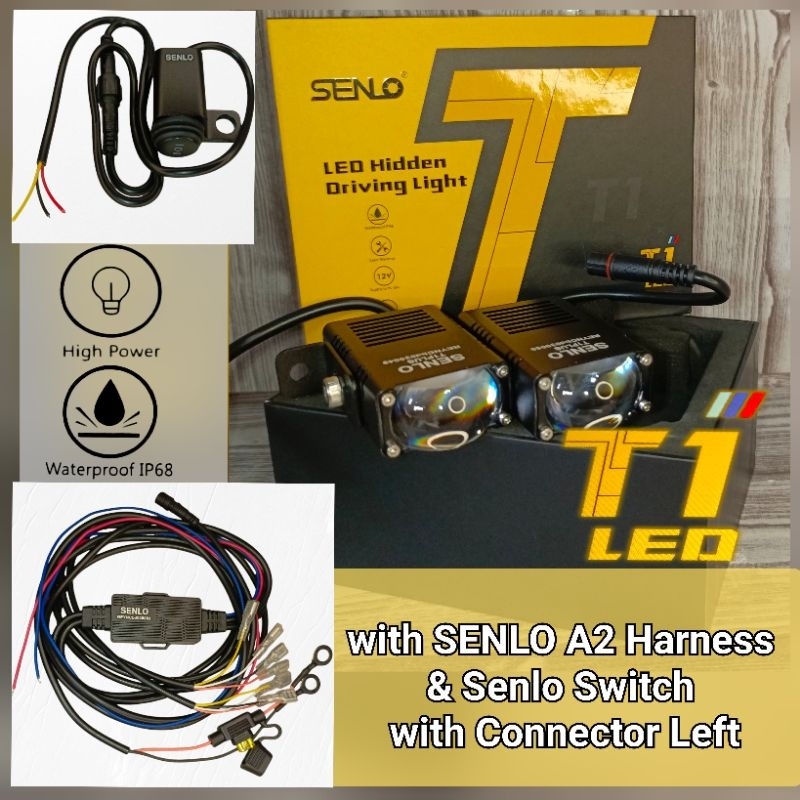 Senlo T1 Plus Mini Driving Light 60 Watts w/ Switch Connector and A2 ...