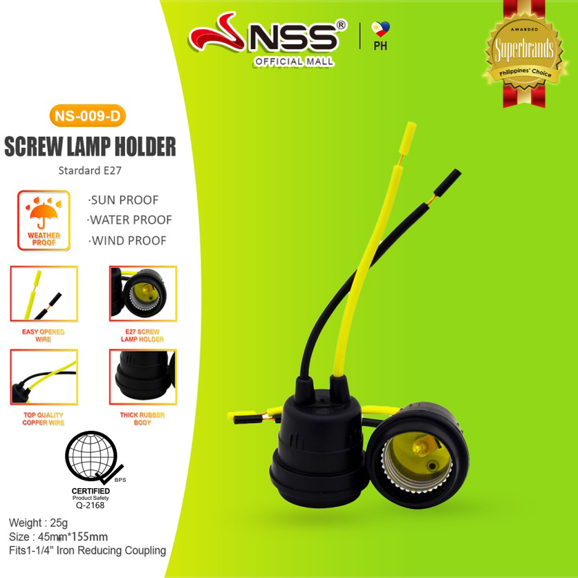 NSS Socket Bulb Holder Weather proof Rubber LED Light Bulb Lamp ...