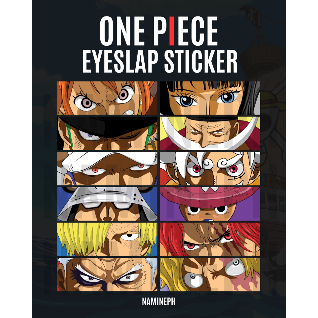 ONE PIECE EYESLAP QUALITY WATERPROOF VINYL STICKER (GLOSSY,MATTE ...
