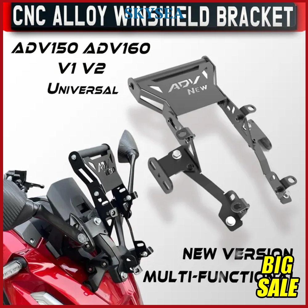 CNC Windshield Bracket Visor For ADV 150&160 Side Mirror Bracket Alloy ...