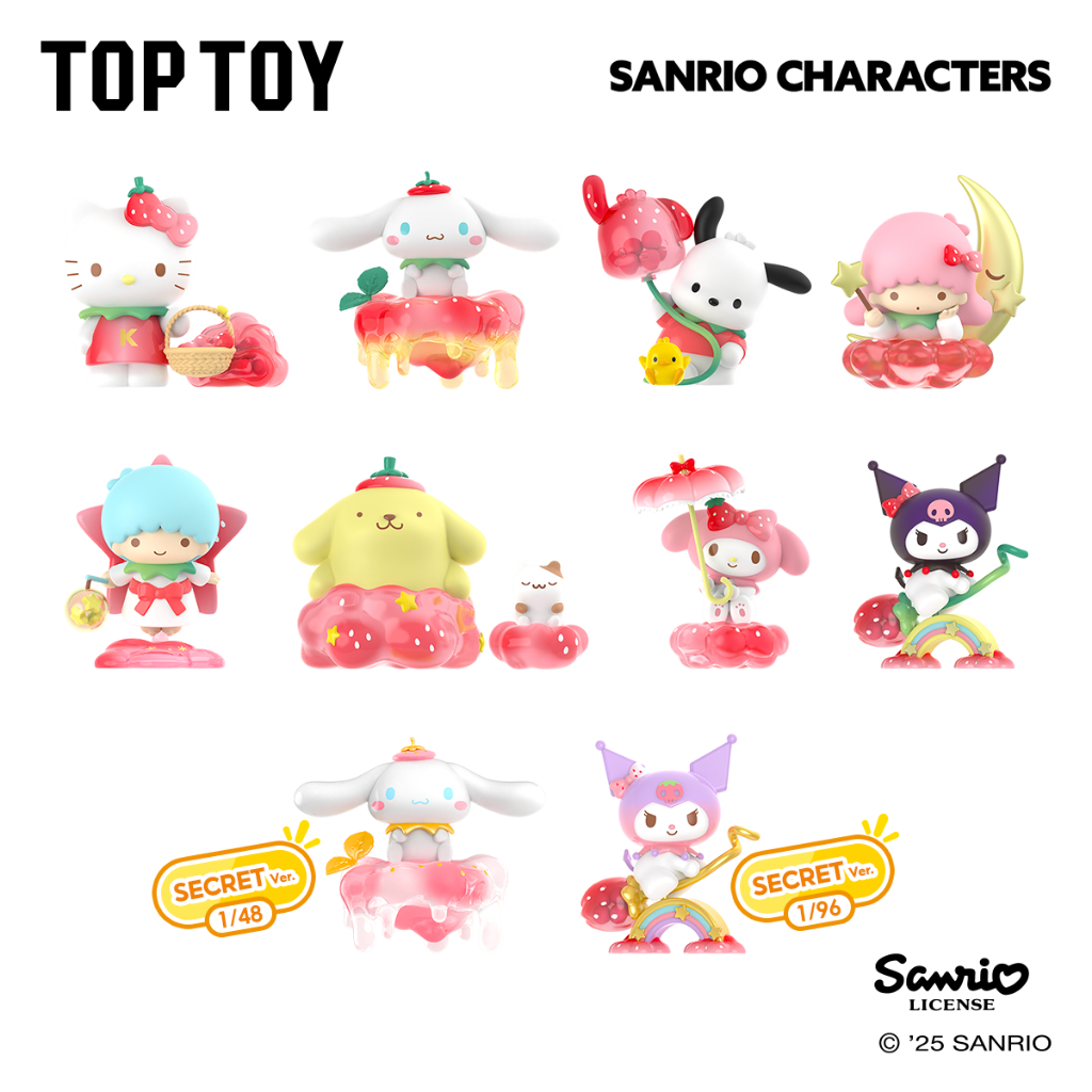 MINISO TOP TOY SANRIO Characters Strawberry Paradise Series Blink Box ...