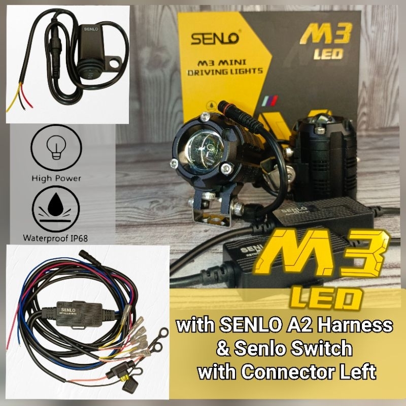 SENLO M3 70 WATTS MDL & A2 HARNESS PLUG & PLAY W/ SWITCH CONNECTOR (3 ...