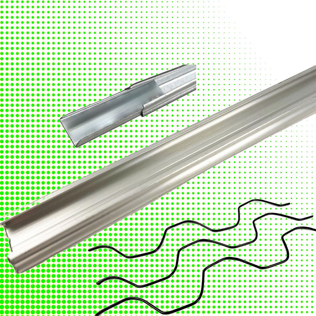 1m x 2pcs Aluminum Lock Channel with Wiggle Wire & aluminum lock ...