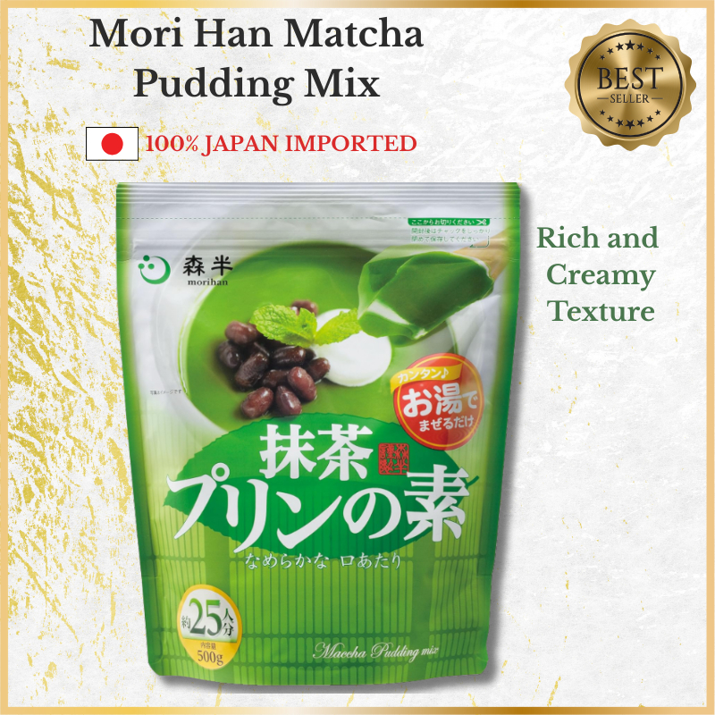 Mori Han Matcha Pudding Mix 500g - Authentic Japanese Dessert Treat ...