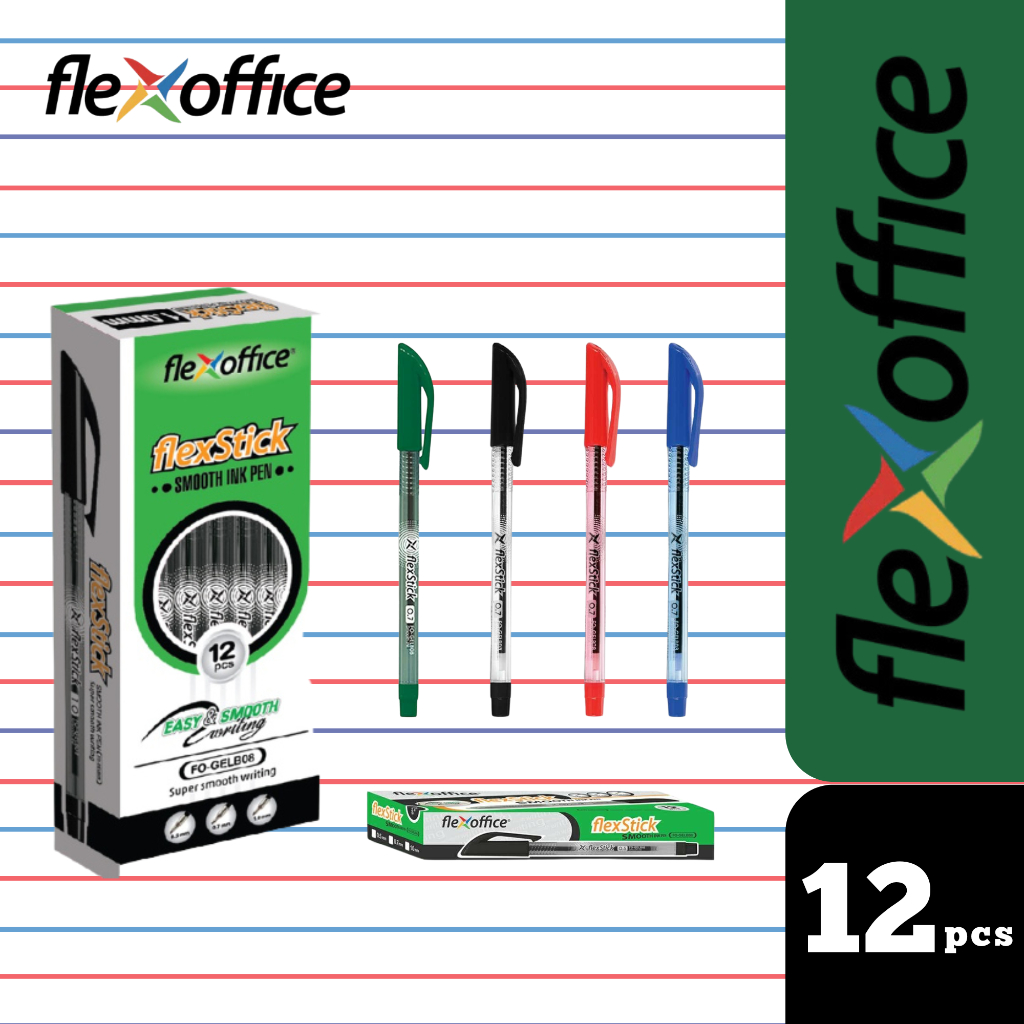 Flex stick / Flex tok Ballpen 12 piece per box 3 colors Quality pen ...