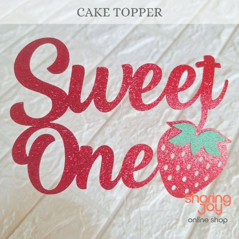 Sweet One Strawberry Cake Topper | Shopee Philippines